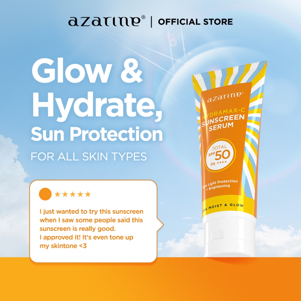 Azarine HydraMax-C Sunscreen Serum SPF50 40 ml | Shopee Malaysia