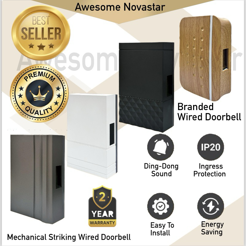 Doorbell Premium Ding-Dong Wired Mechanical striking Wired Doorbell ...