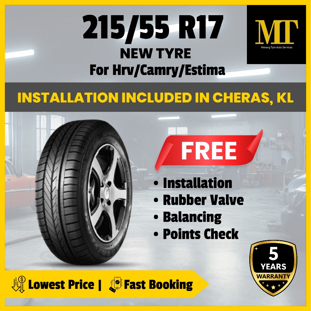 MT 215/55 R17 [Free Installation Provided] 2024 New Tyre for HRV, Camry ...