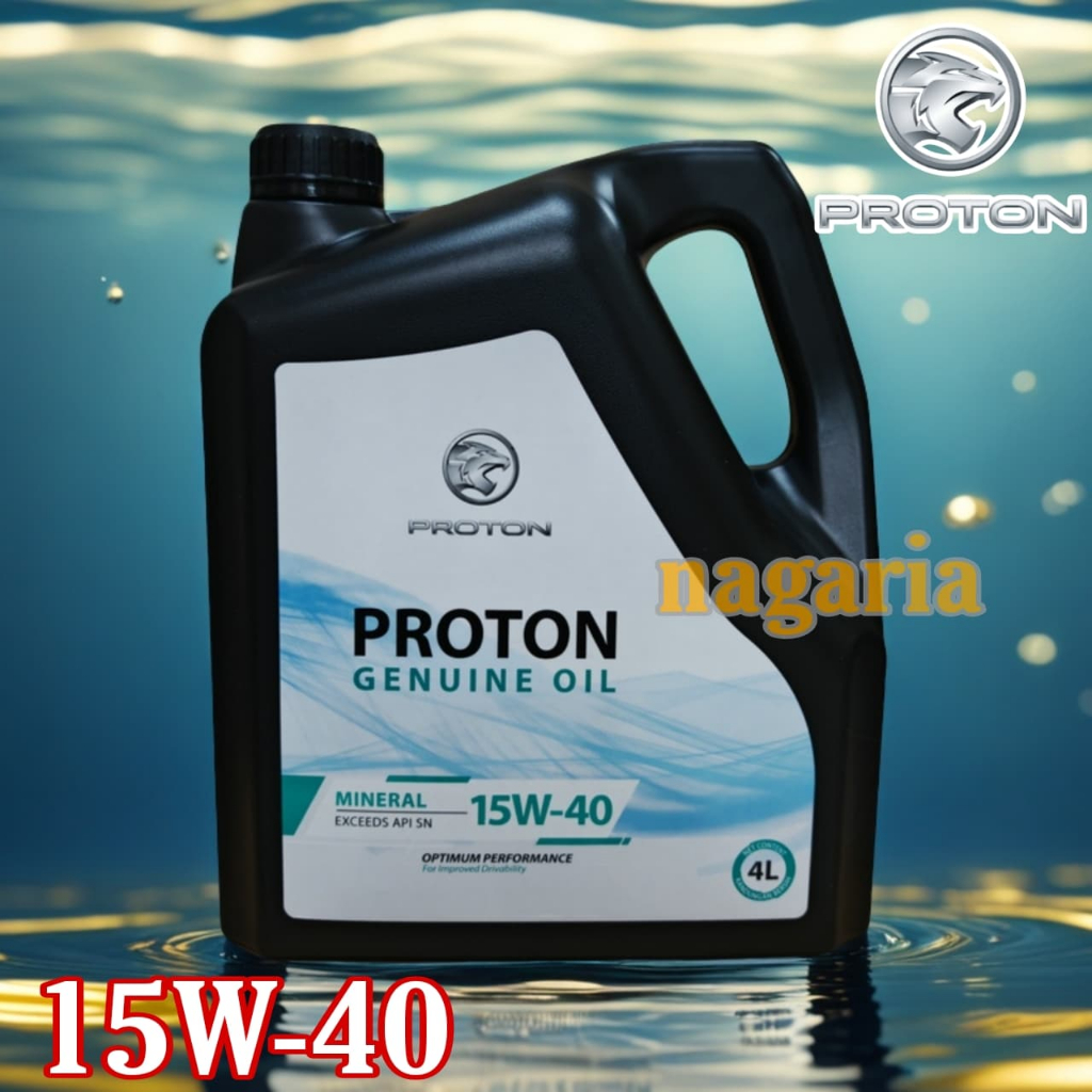 Proton 15W40 Mineral Engine Oil (4 Liter) Toyota Honda Perodua Nissan ...