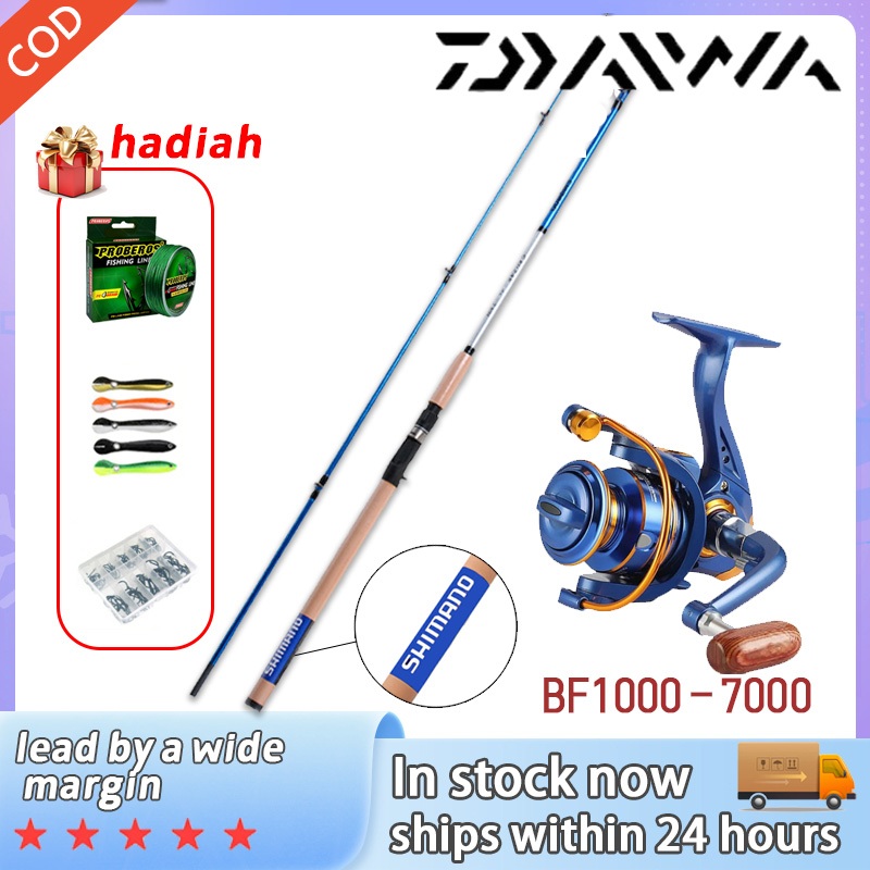 DAIWA Pancing Set Reel Spinning Fishing Rod Spinning Fishing Rod Set ...