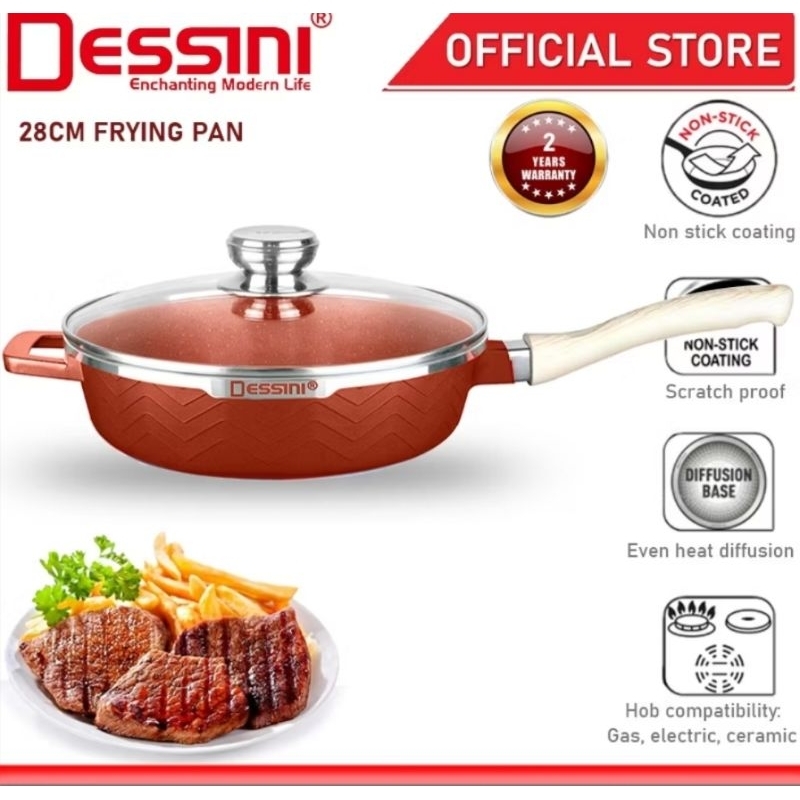 dessini italy granite aluminium non stick casserole pot bowl wok grill ...