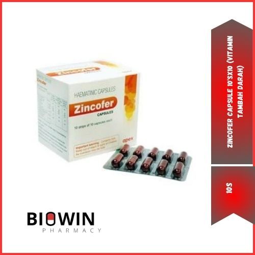 ZINCOFER CAPSULE 10'SX10 (VITAMIN TAMBAH DARAH) | Shopee Malaysia