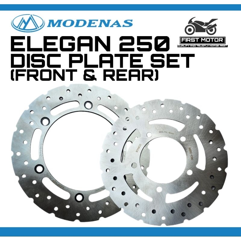 Brake Disc Plate Modenas Elegan 250 Brake Disc (FRONT + REAR) | Shopee ...