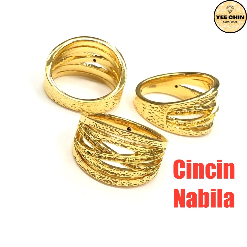 Yee Chin Cincin Emas 916 Nabila Razali 5D / Ring Gold 916 | Shopee Malaysia