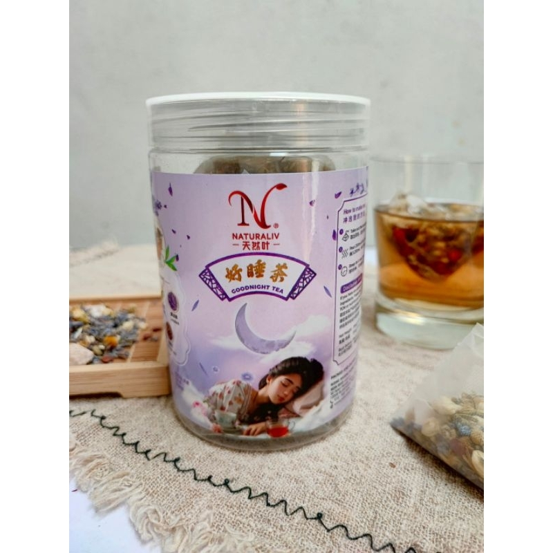 NATURALIV 好睡茶 Goodnight Tea | 助眠放松| 无咖啡因天然养生茶 | 三角茶包|10包/瓶 | Shopee ...