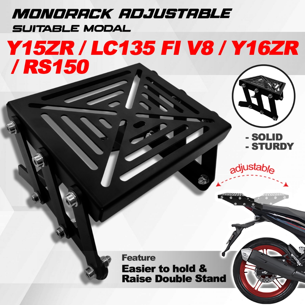 MONORACK ADJUSTABLE REAR LUGGAGE RACK BOX HOLDER BRACKET LC135 V2-V7 ...