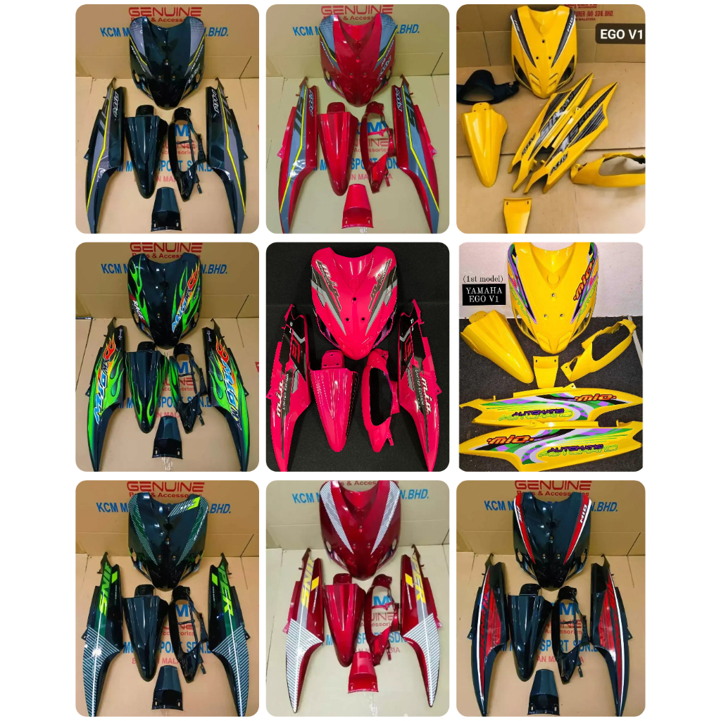 COVER SET MOTOR YAMAHA EGO V1 FIRST MODEL KUNING VIETNAM DESIGN ...