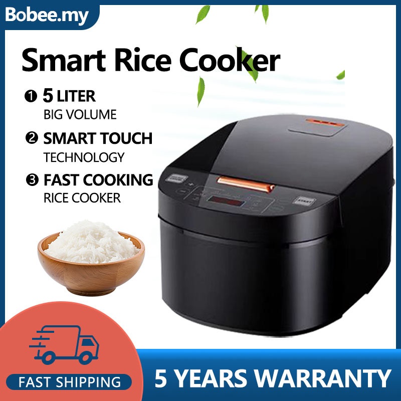 5L multi-function rice cooker with smart screen non-stick inner pot ...