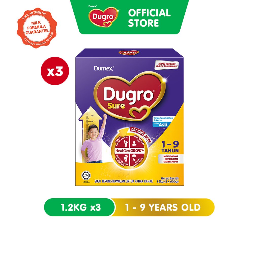 Dumex Dugro Sure Original/Asli Tailored Nutrition Milk Formula 1-9 ...
