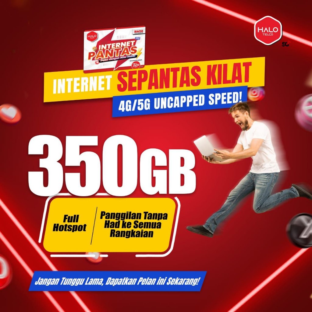 𝗦𝗜𝗠𝗞𝗔𝗗 𝗛𝗔𝗟𝗢 𝗧𝗘𝗟𝗖𝗢 𝗧𝗨𝗡𝗘 𝗧𝗔𝗟𝗞 - PREPAID RM50/BULAN - 4G/5G LINE CELCOM ...