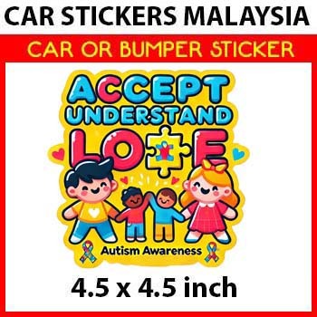 Car Sticker / Bumper Sticker / Motor Sticker - Accept Understand Love ...
