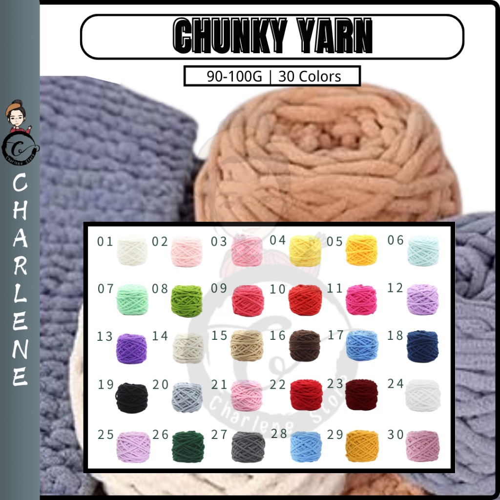 Ready Stock Super Thick Chunky Yarn 90-100g 1 Ply Soft Cashmere Milk ...