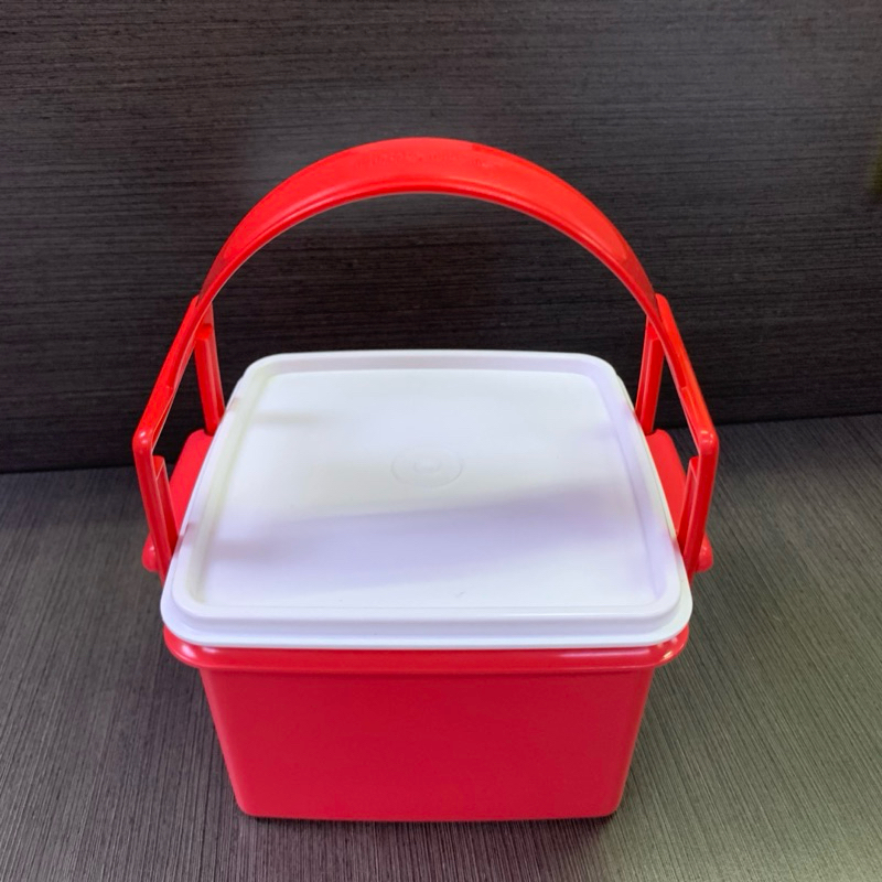 Tupperware Double Deep 1.7L With Cariolier - 1 set / Red Set | Shopee ...