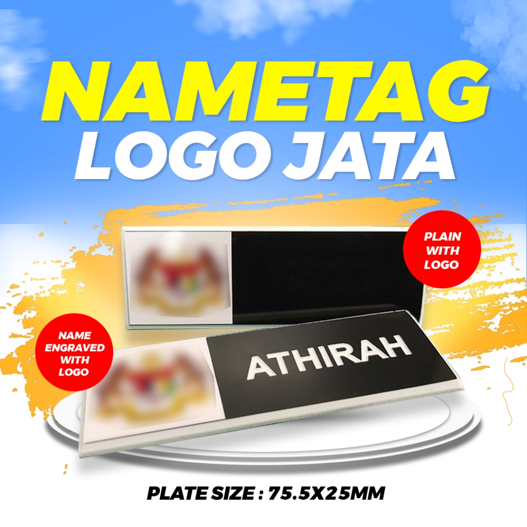 Nametag Jata Negara Engraved Magnet / Pin | Shopee Malaysia