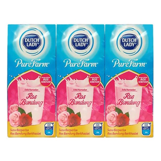 Dutch Lady Pure Farm Rose Bandung UHT Milk 6 x 200ml | Shopee Malaysia