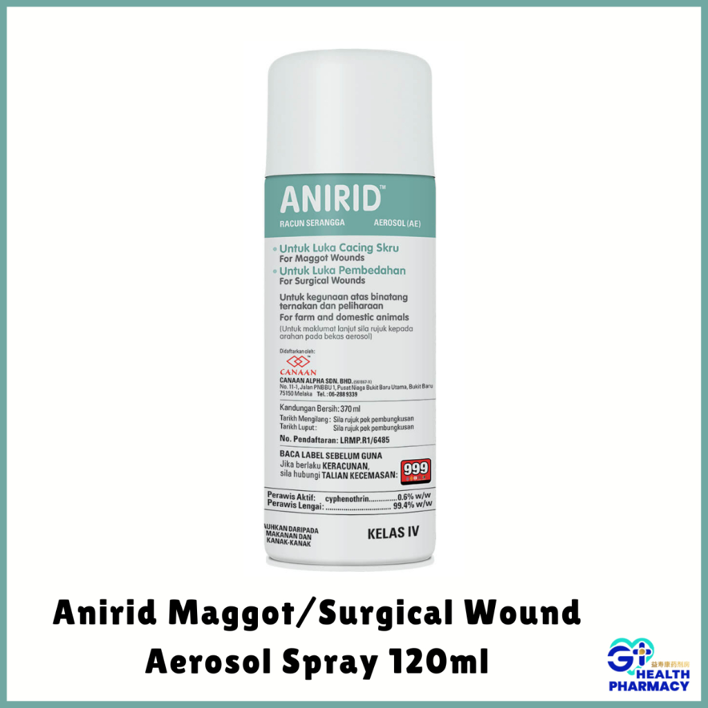 Anirid Maggot/Surgical Wound Aerosol Spray 120ml | Shopee Malaysia