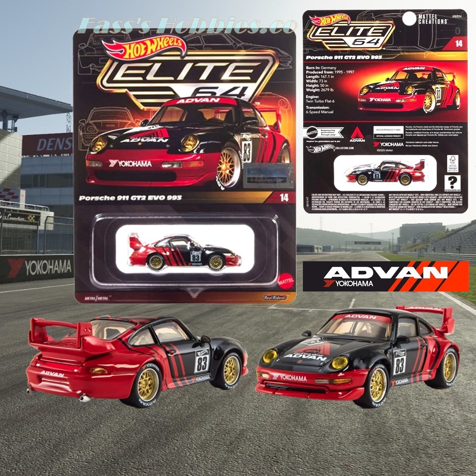 HOT WHEELS™ ELITE 64 PORSCHE 911 GT2 EVO 993 ADVAN | Shopee Malaysia