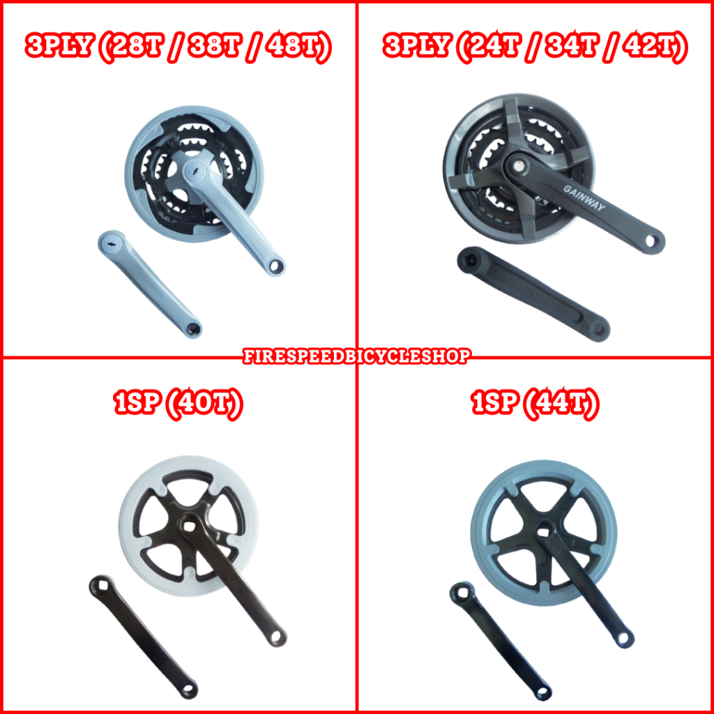 44T 52T 60T CRANKSET BASIKAL / BICYCLE CHAIN WHEEL / BICYCLE CRANK SET ...