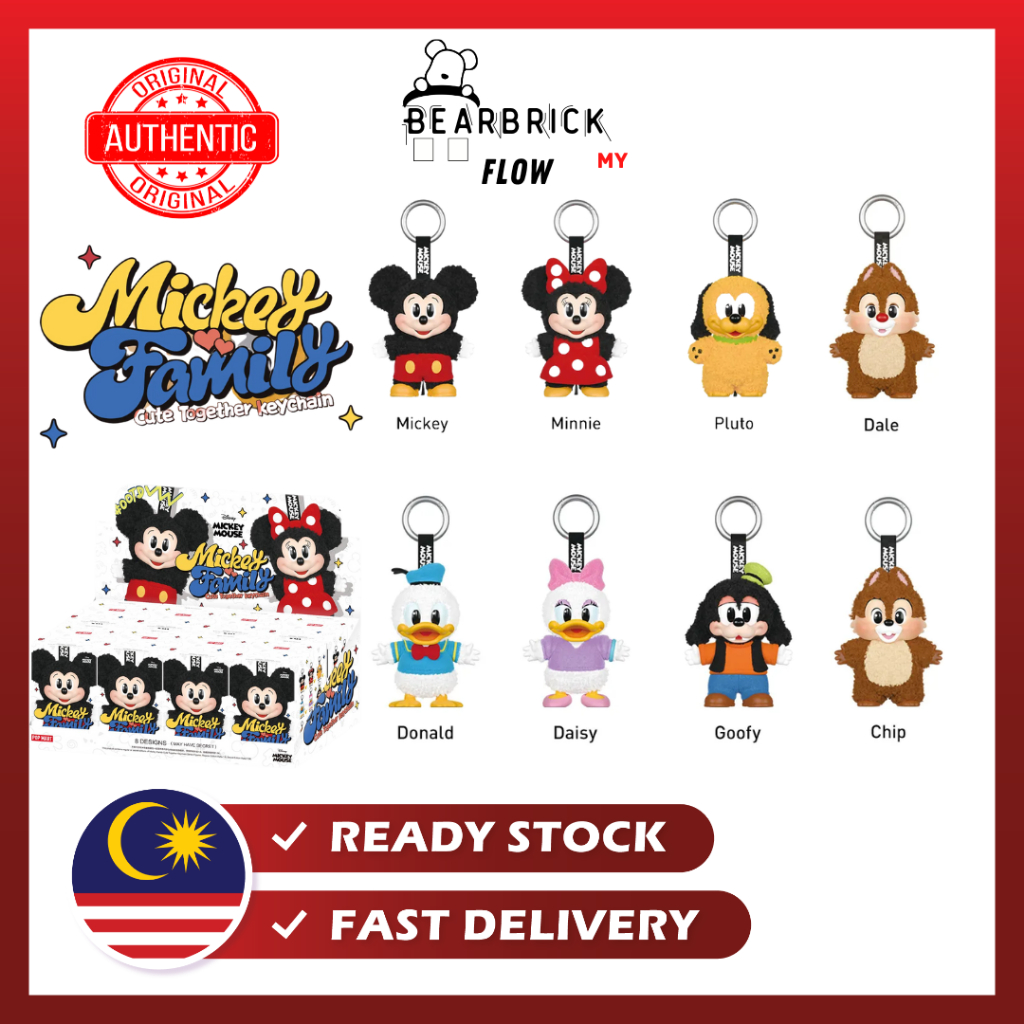 (100% Original) POP MART The Disney Mickey Family Cute Together Plush ...