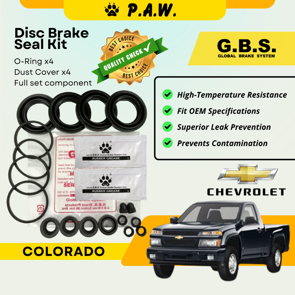GBS Disc Brake Seal Kit For CHEVROLET COLORADO (Front) (Full Set) depan ...