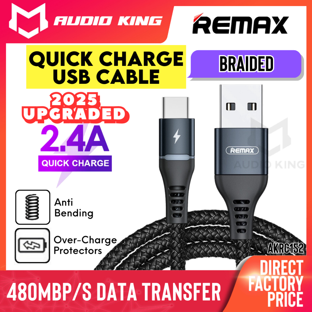 REMAX Cable Quick Charge Micro USB A To Type C 2.4A TypeC Wire Charger ...