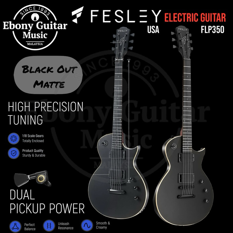 FESLEY ( USA ) FLP350 Les Paul Electric Guitar (ESP Design) | Shopee ...