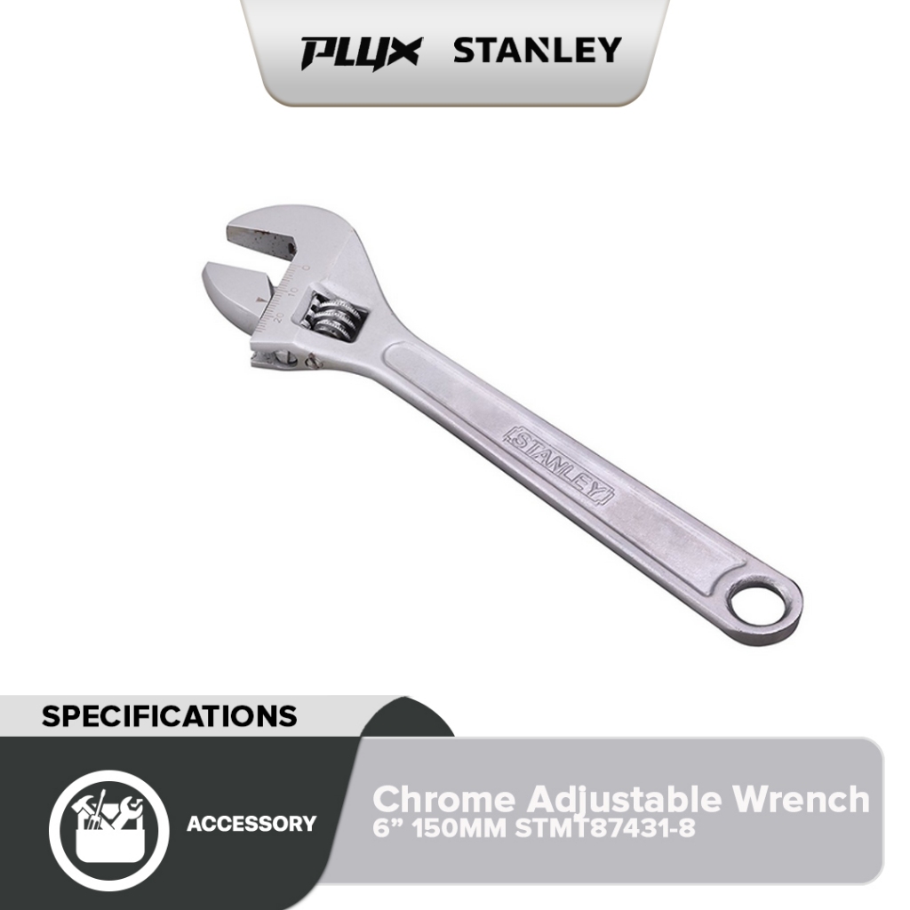 Stanley STMT87431-8 (87-431-1) Chrome Adjustable Wrench 6in 150mm ...