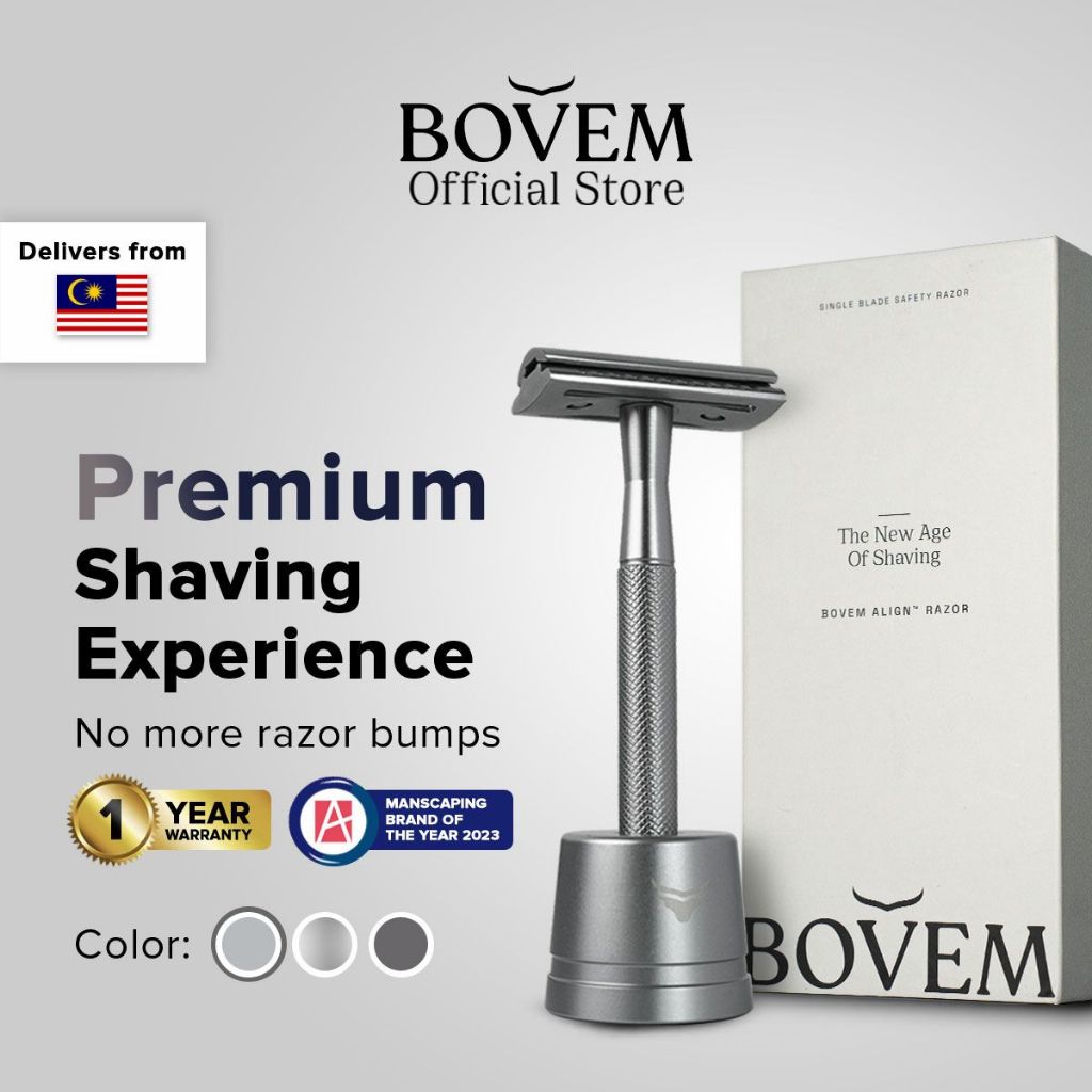 BOVEM Align Razor Single Blade Double-Edged Safety Facial Razor For Men ...