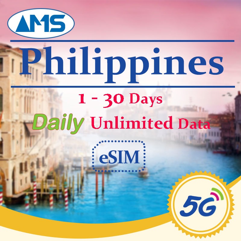 Philippines eSIM 1-30 Days Daily Unlimited Data Philippines SIM Card ...