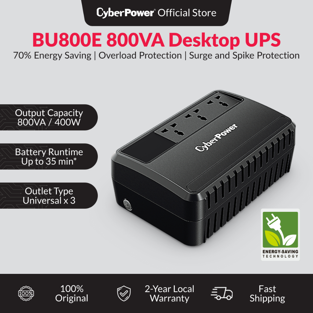 CyberPower Battery Backup Desktop UPS With Automatic Voltage Regulation ...