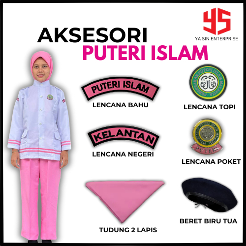 AKSESORI PUTERI ISLAM- UNIFORM AKSESORI FOR PUTERI ISLAM MALAYSIA ...