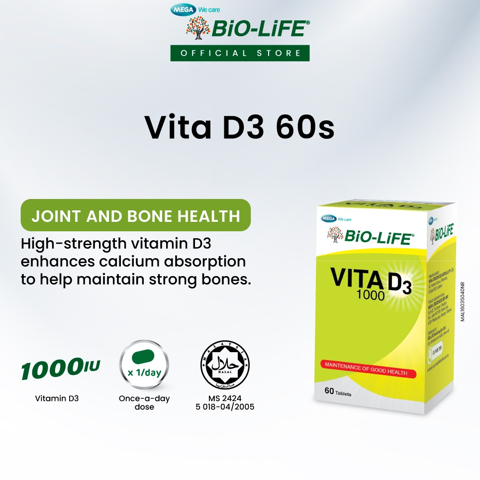 BiO-LiFE Vita D3 1000 60 tablets (EXPIRY DATE DECEMBER 2026) | Shopee ...