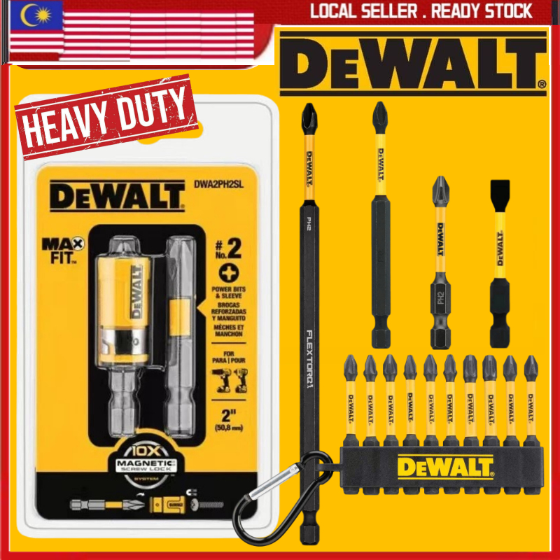DEWALT XCP3 Power Drill Bit Sleeve Set Max Fit Phillips #2 S X 2" L S2 ...