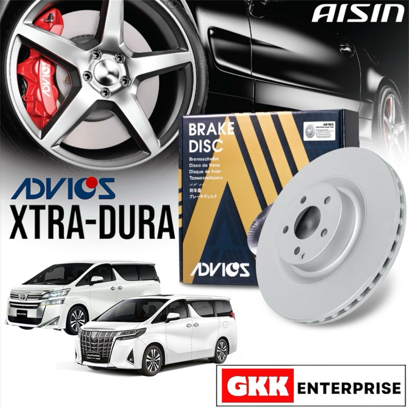 🇯🇵JAPAN ADVICS XTRA-DURA DISC ROTOR FRONT TOYOTA ALPHALD ANH20 VELLFIRR ...