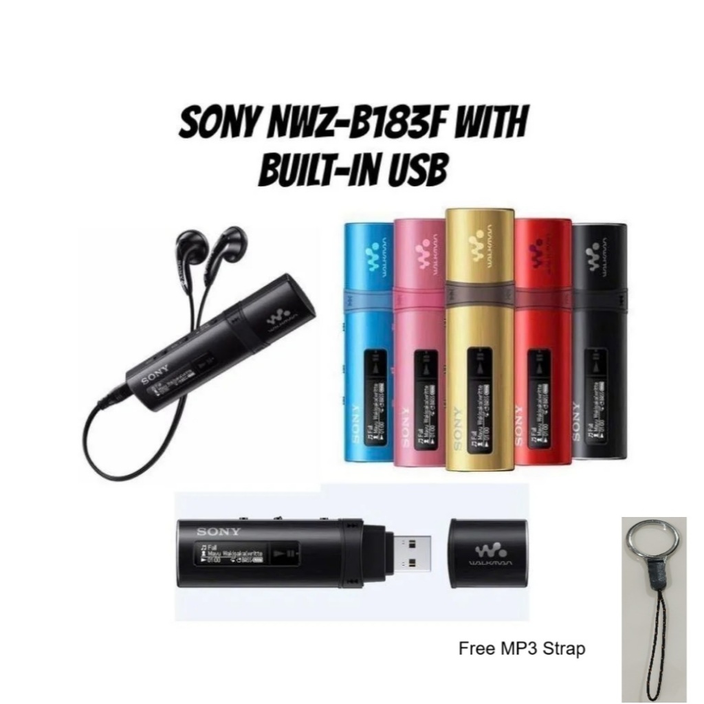 【In stock】( Free MP3 Strap ) Sony NWZ-B183F MP3 Player with Built-in FM ...