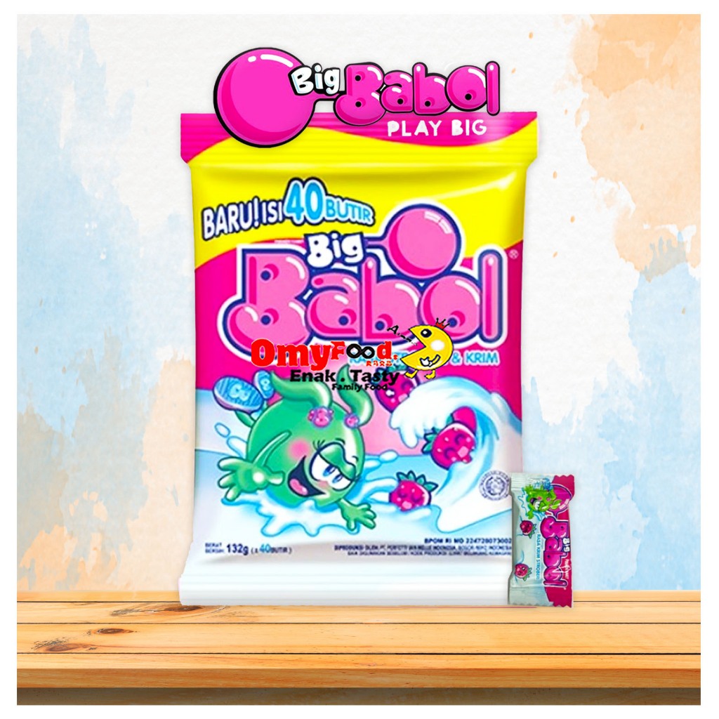 152g Big Babol Chewing Gum Strawberry & Cream [OmyFood] | Shopee Malaysia