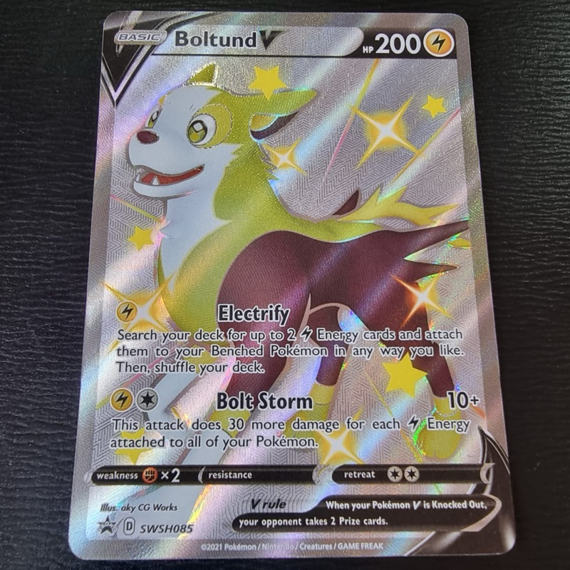 Pokemon TCG Singles (Original PTCG): SHINY BOLTUND V Full Art Etched ...