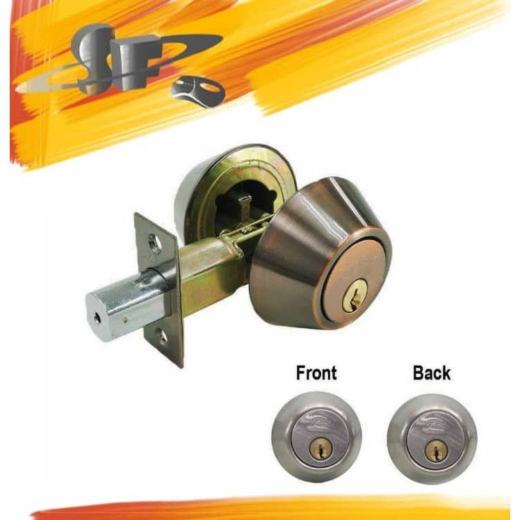 MARKSMAN DOUBLE CYLINDER DEAD BOLT, STAINLESS STEEL (SS) & ANTIQUE ...