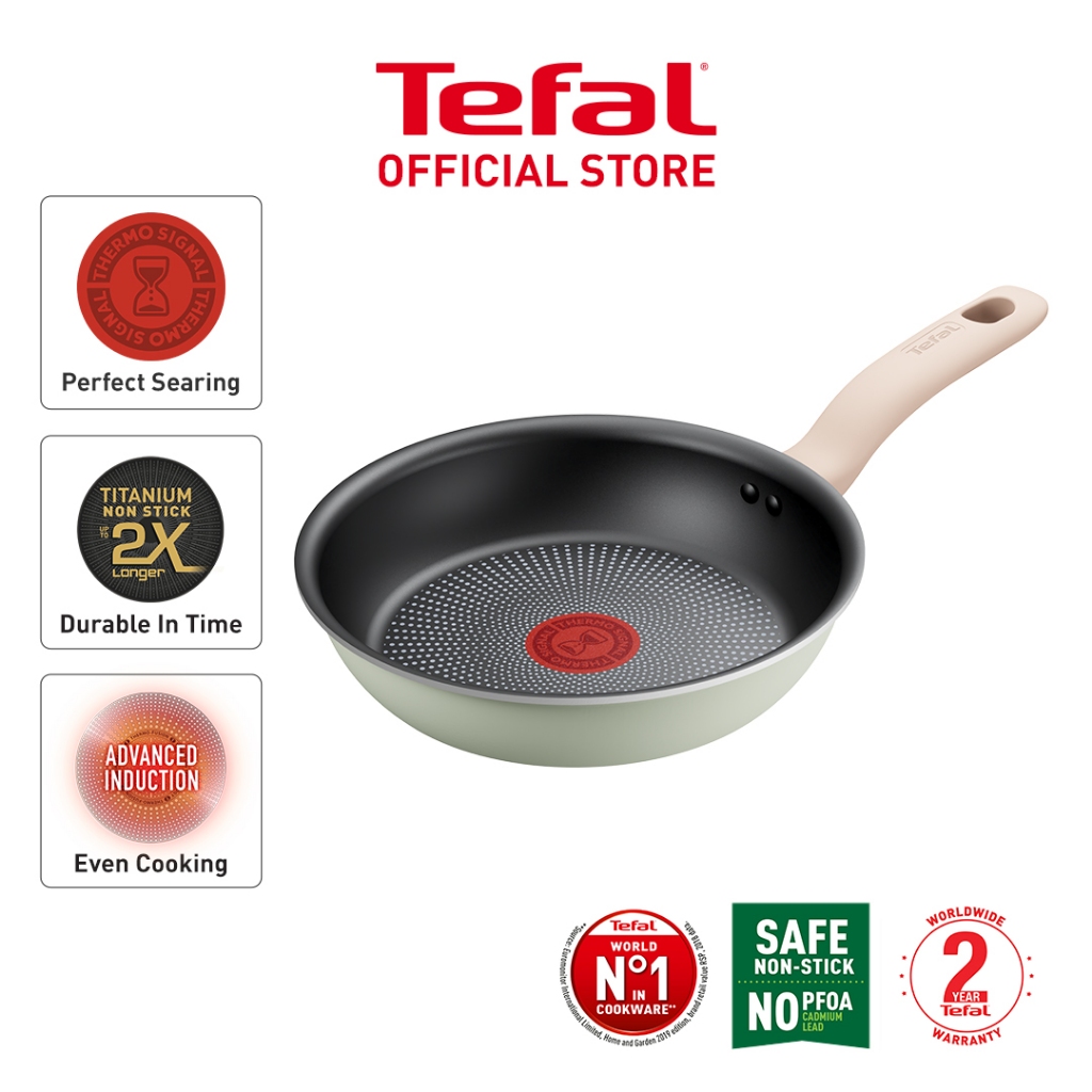 Tefal So Matcha Frypan 20cm (Non-stick Cookware, Titanium 2x Non-stick coating, Thermo-signal ...