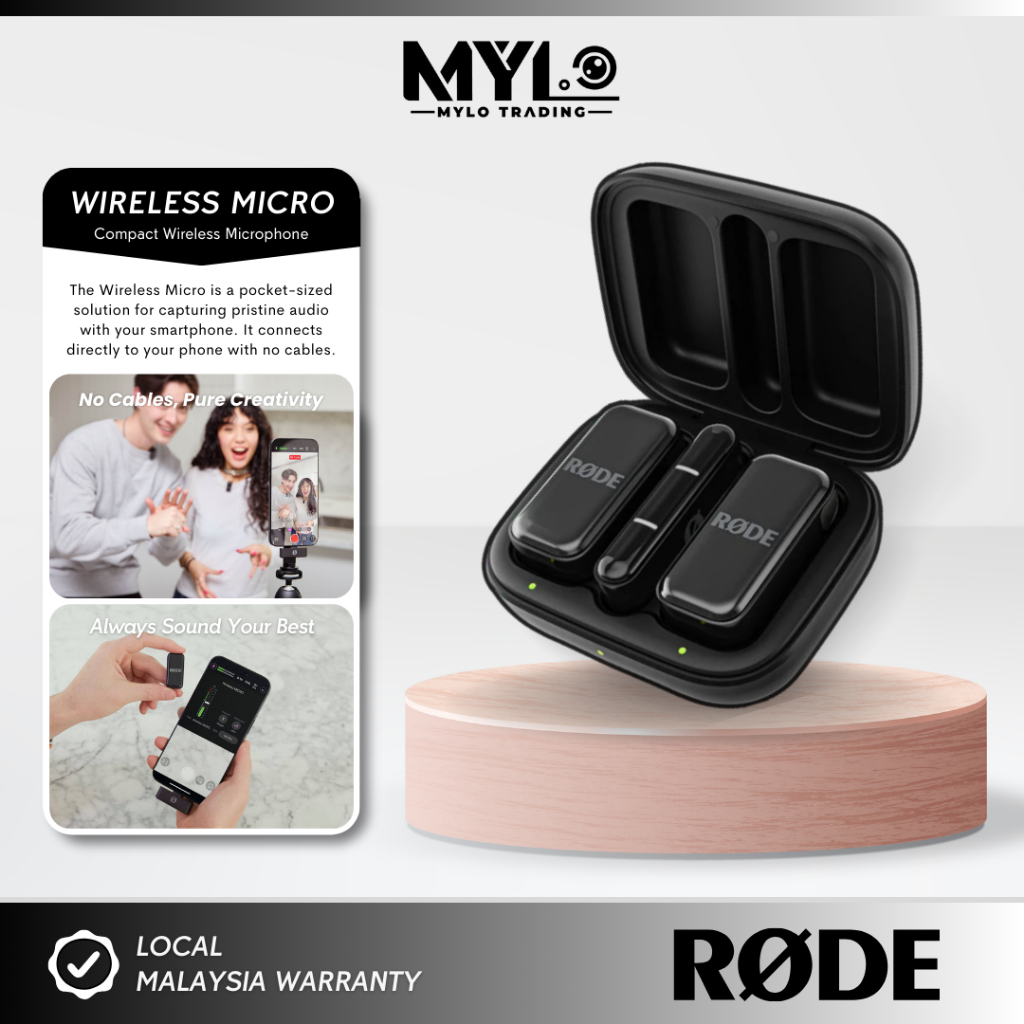 RODE Wireless Micro Ultra-Compact Wireless Microphone for Smartphone - Pro Audio | Noise-Free ...