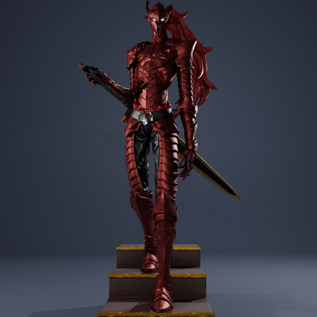 ⚔️ Solo Leveling Igris Red Knight | 3D Printed Fan-Art Figure | Shopee ...