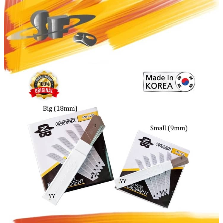 9MM MB301/ 18MM MB501 ZORRO REPLACEMENT CUTTER BLADE, 10 PCS/ PACK ...