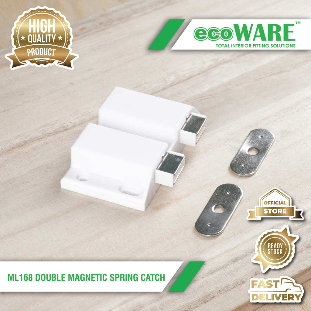 ecoWARE ML168 Double Magnetic Spring Catch Door Closer Cabinet Door ...
