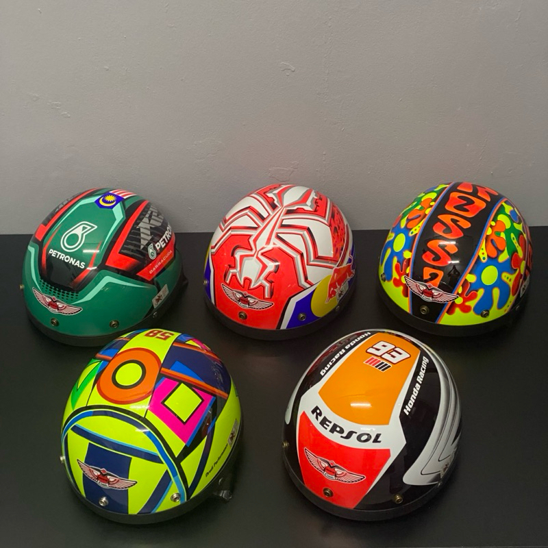 HELMET SEPARUH HELMET HALF CUT HELMET STENG HELMET TOPI KELEDAR MHR ...