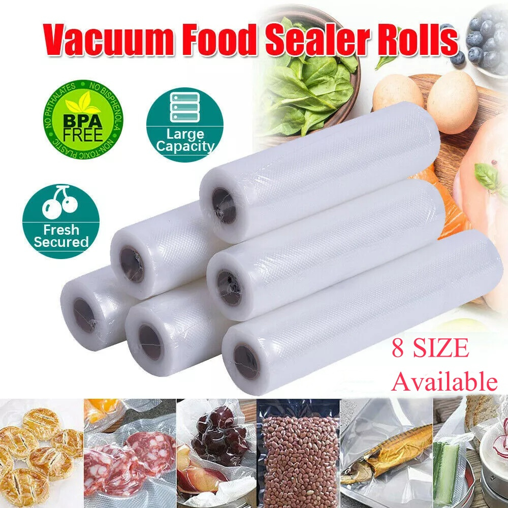 8 Size 500cm Food Vacuum Plastic Saver Bag Roll Sealer Bag Packaging ...