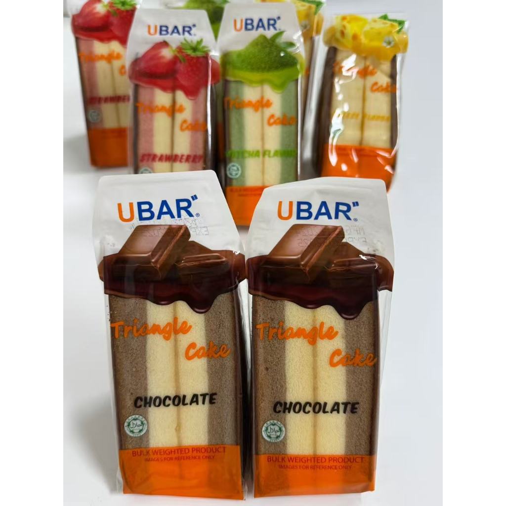 TRIANGLE CAKE Ubar Chocolate/Matcha/Strawberry/Cheese Cake100g | Shopee ...