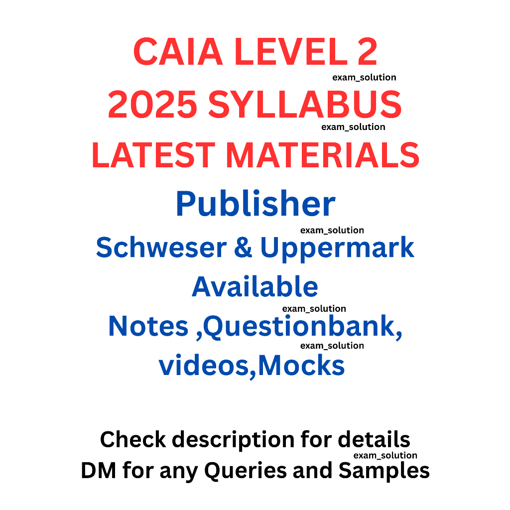 CAIA LEVEL 2 2025 Materials (latest syllabus) | Shopee Malaysia