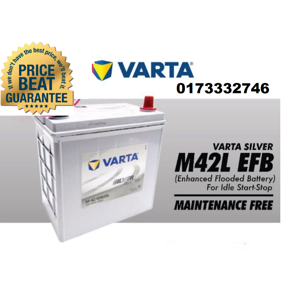 [Installation Available] M42L | 60B20L/R | Varta Silver EFB Dynamic |Start Stop (Eco Idle ...