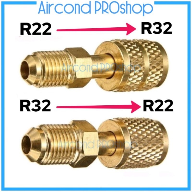 ACProS Aircond Adapter Penukar Kepala Hose R410 R32 R22 Charging Hose ...